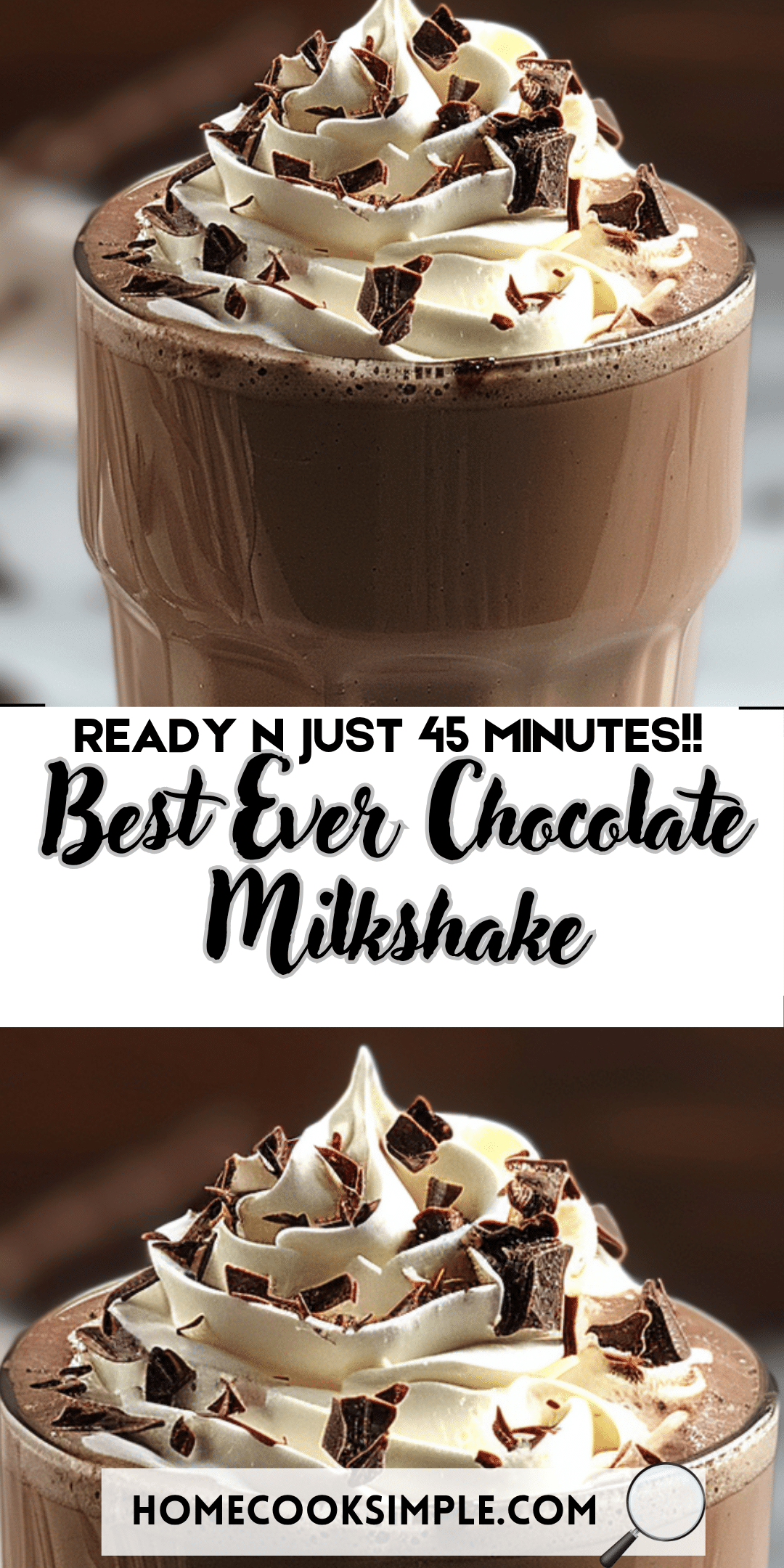 Best Ever Chocolate Milkshake - Home Cook Simple
