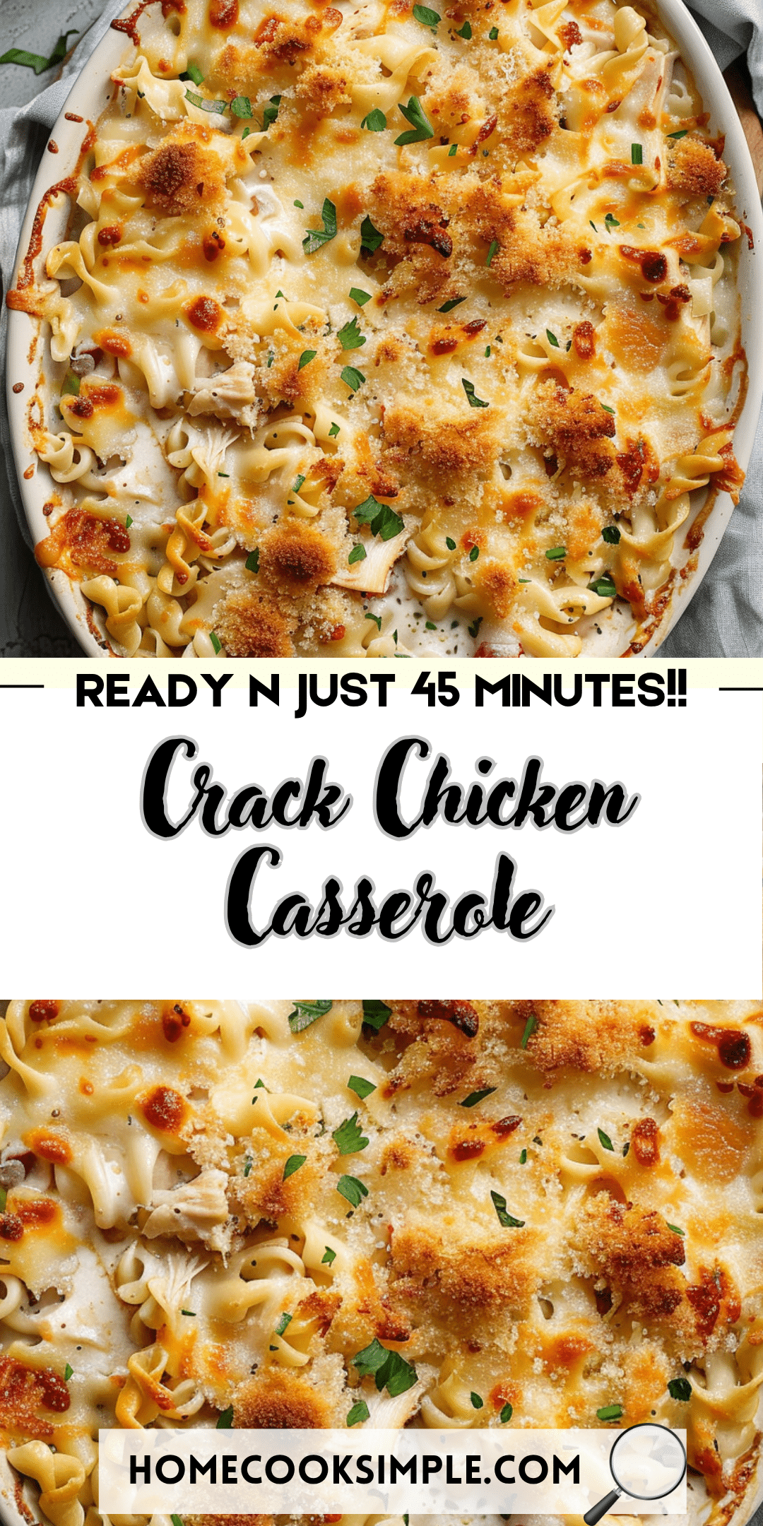 Crack Chicken Casserole - Home Cook Simple
