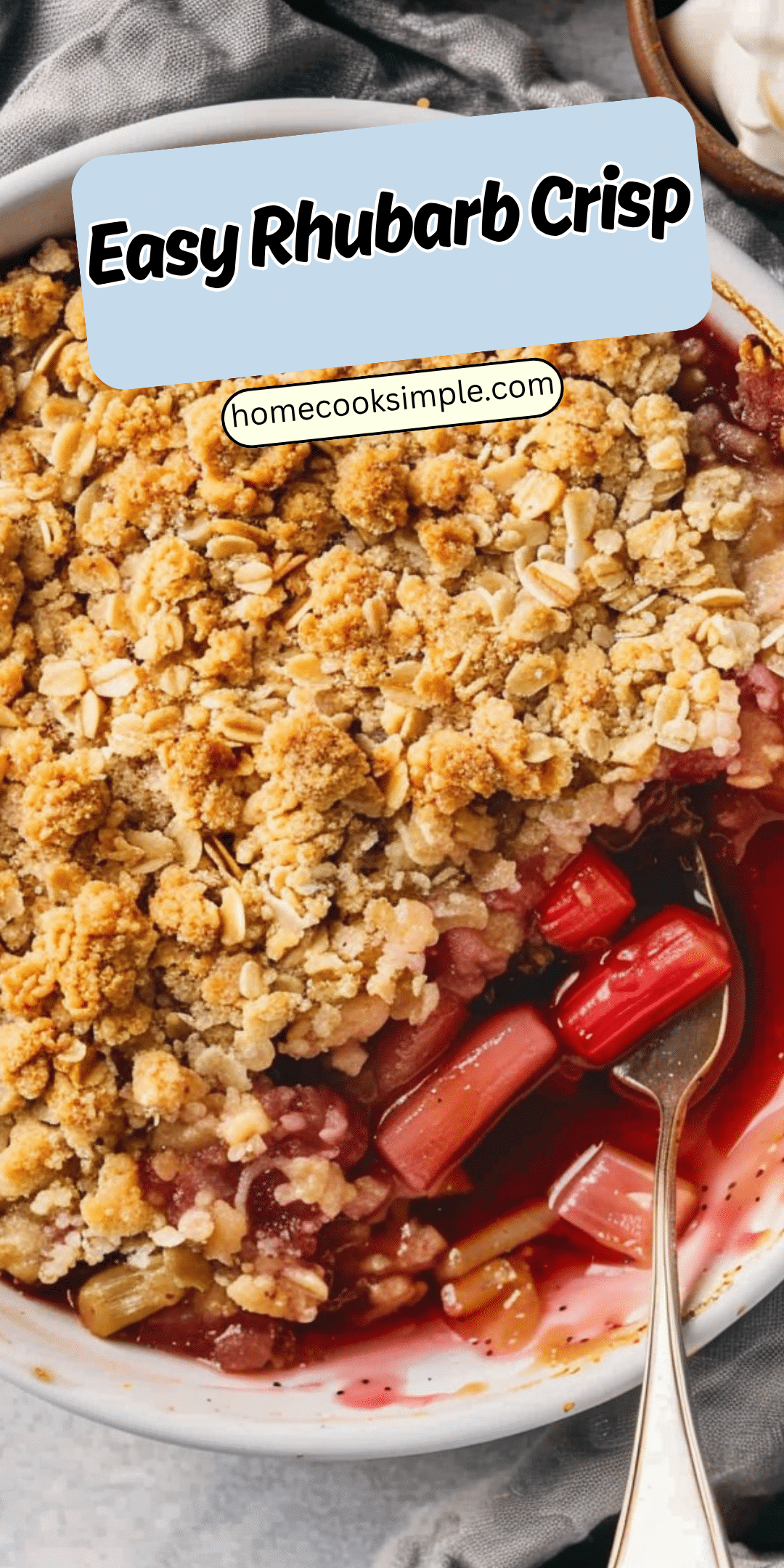 Easy Rhubarb Crisp - Home Cook Simple