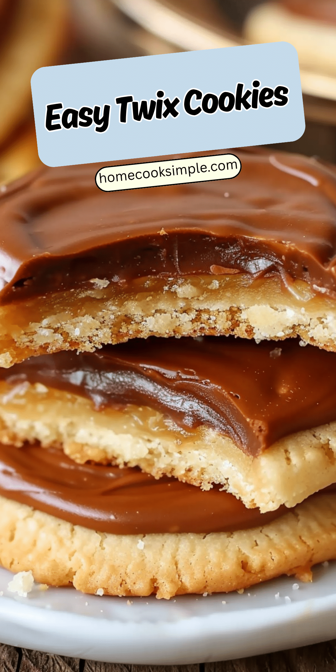 Easy Twix Cookies - Home Cook Simple