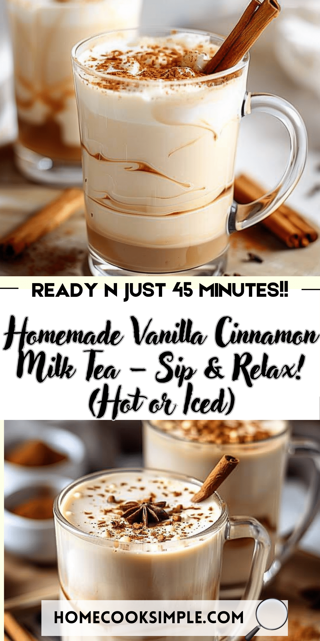 Homemade Vanilla Cinnamon Milk Tea – Sip & Relax! (Hot or Iced) - Home ...