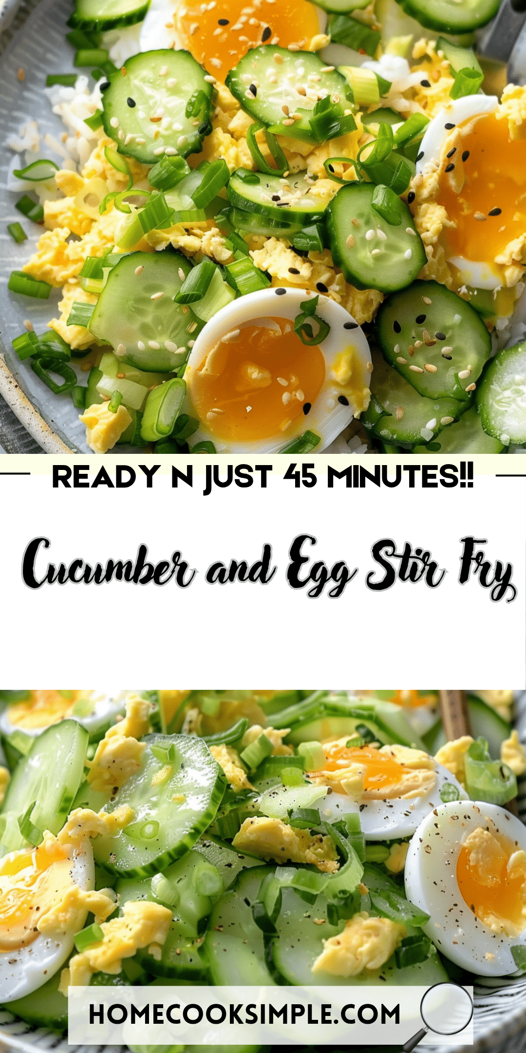 Cucumber and Egg Stir Fry - Home Cook Simple