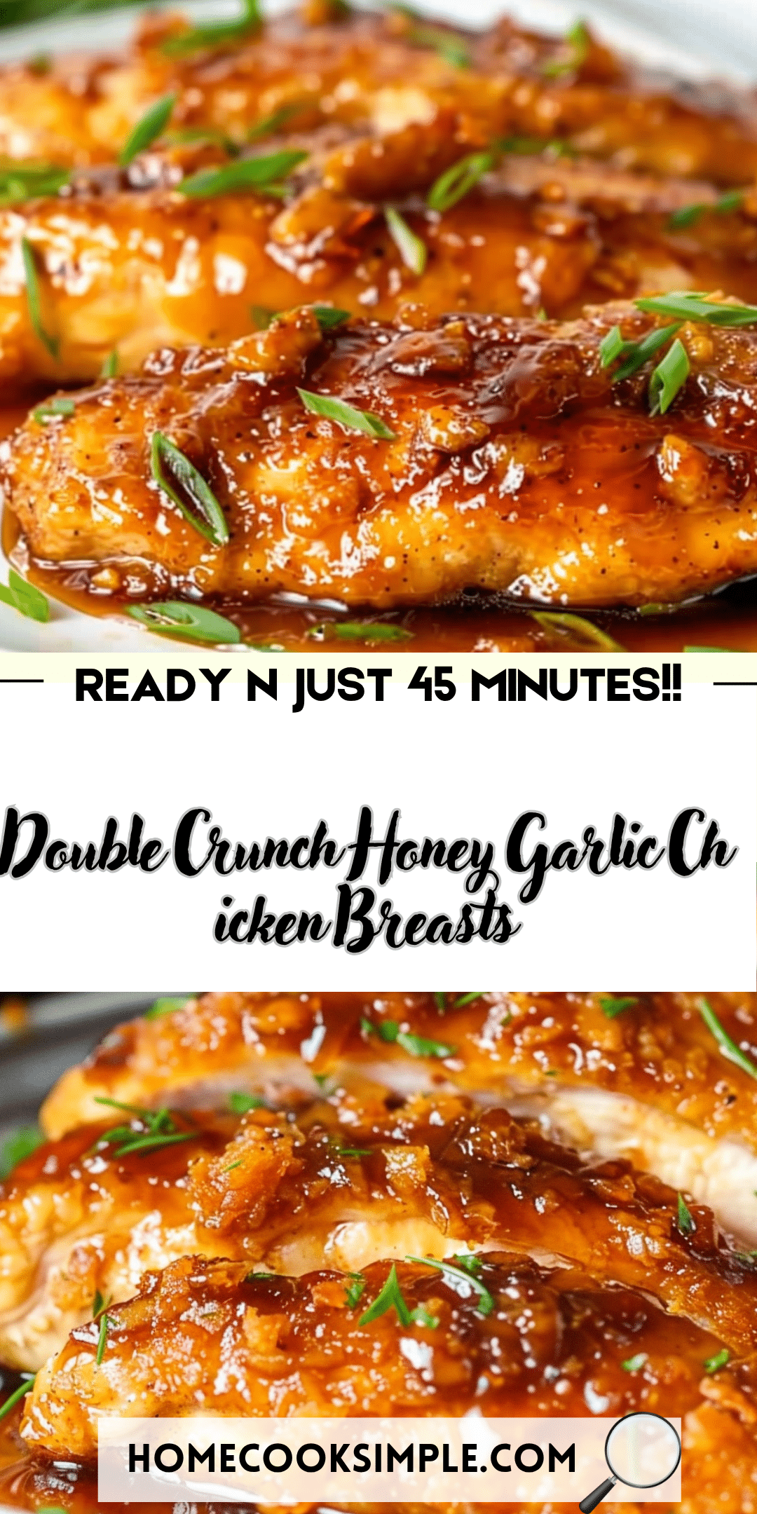 Easy Double Crunch Honey Garlic Chicken Breasts - Home Cook Simple