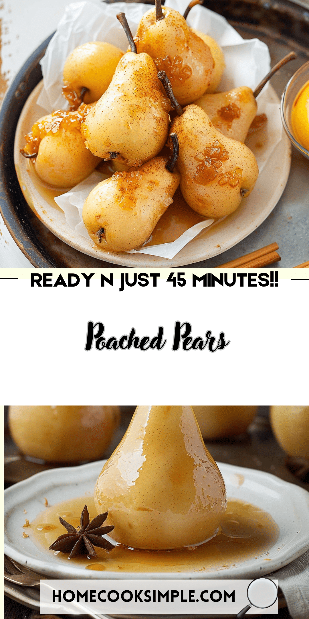 Poached Pears - Home Cook Simple