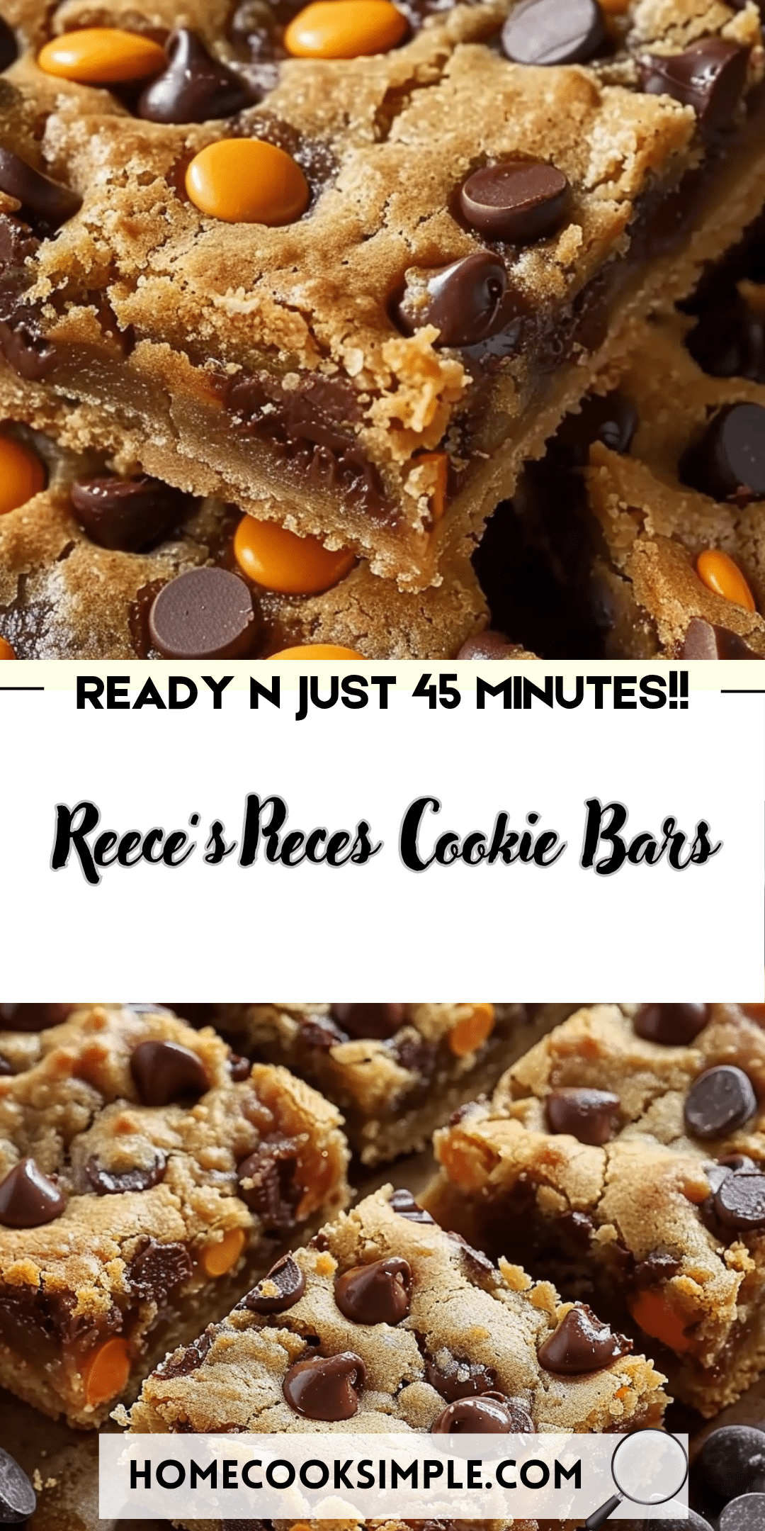 Reece’s Pieces Cookie Bars - Home Cook Simple
