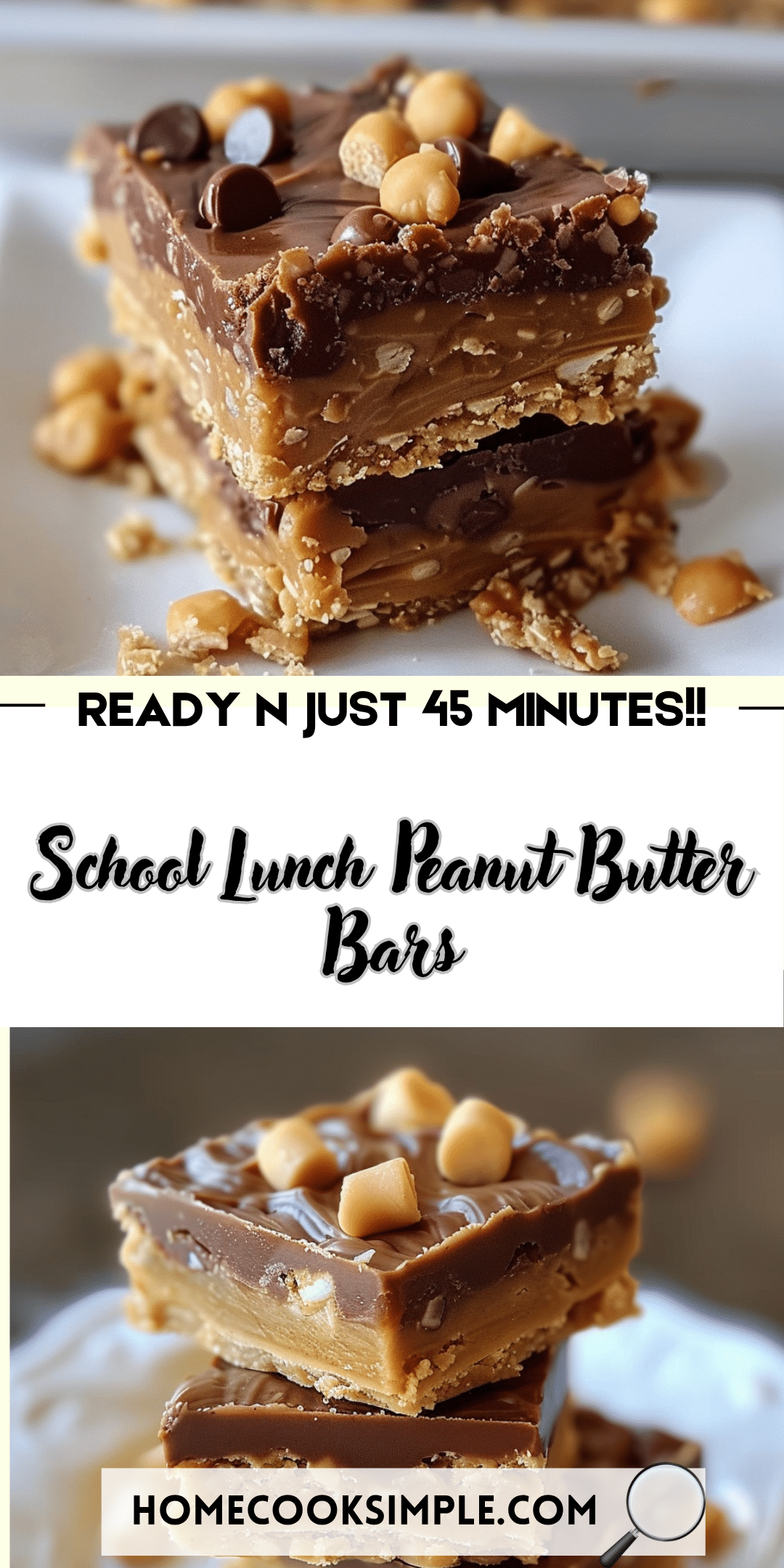 School Lunch Peanut Butter Bars - Home Cook Simple