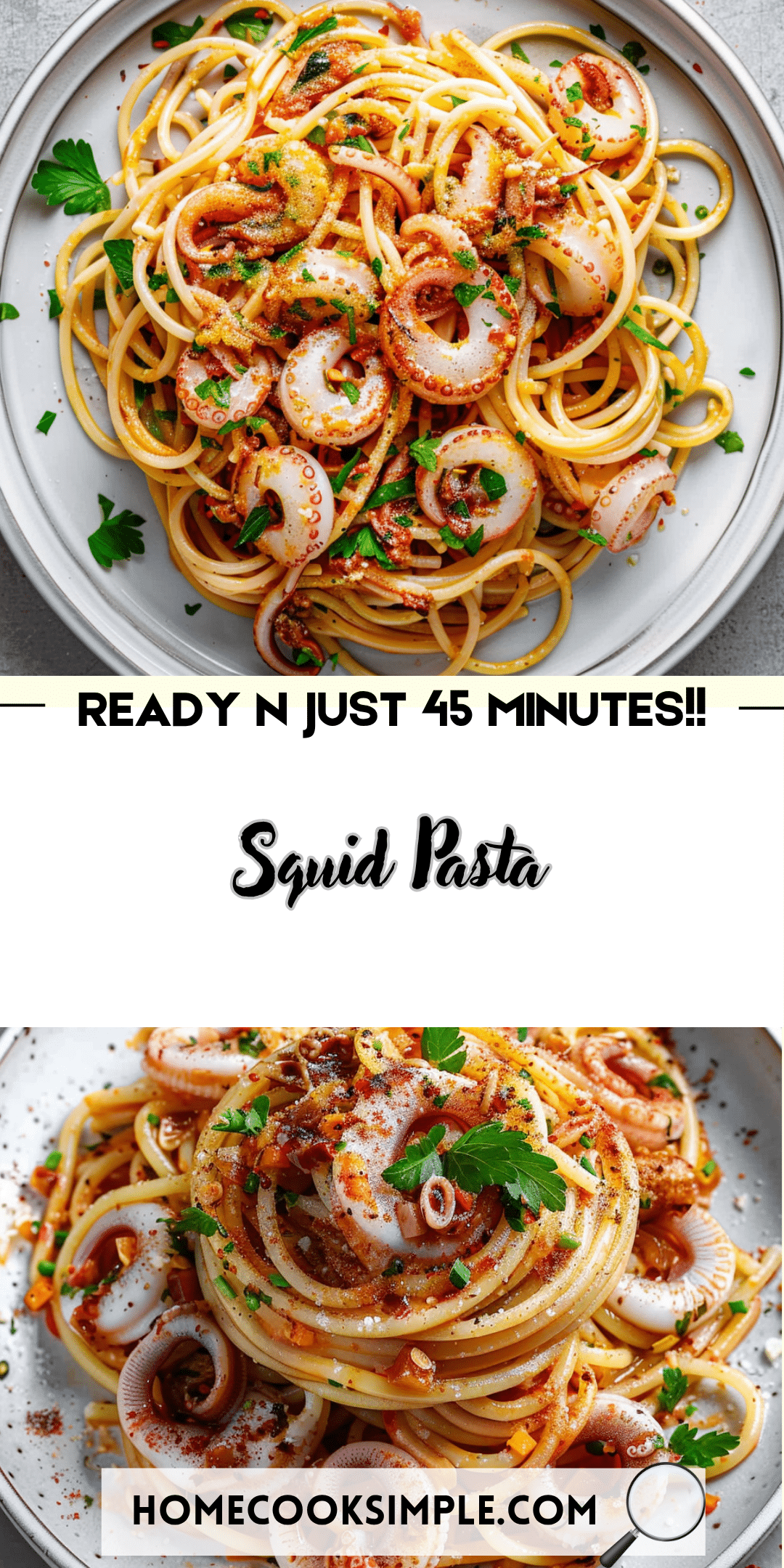 Squid Pasta - Home Cook Simple