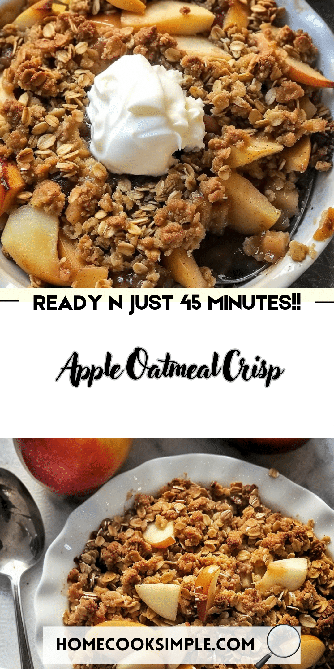 Eazy Apple Oatmeal Crisp - Home Cook Simple
