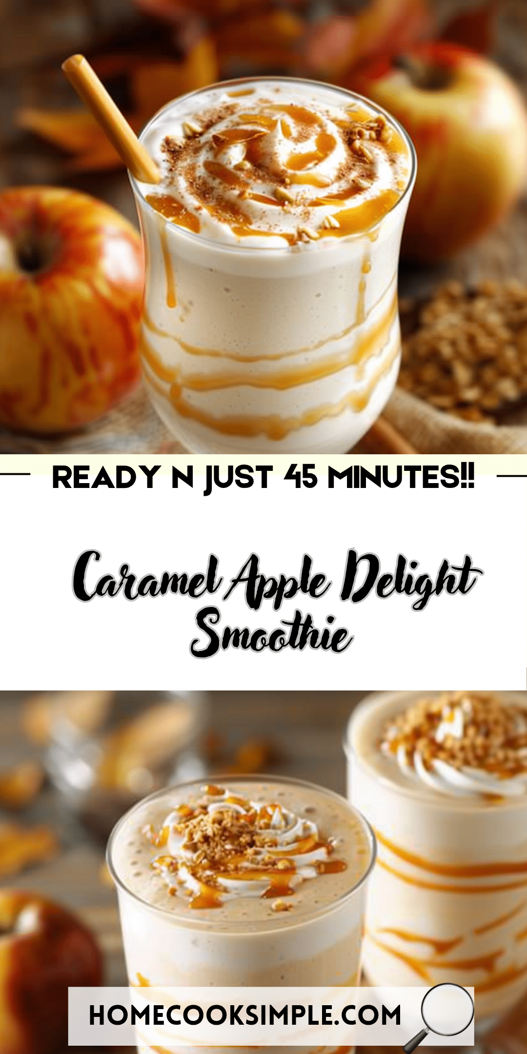 Caramel Apple Delight Smoothie - Home Cook Simple