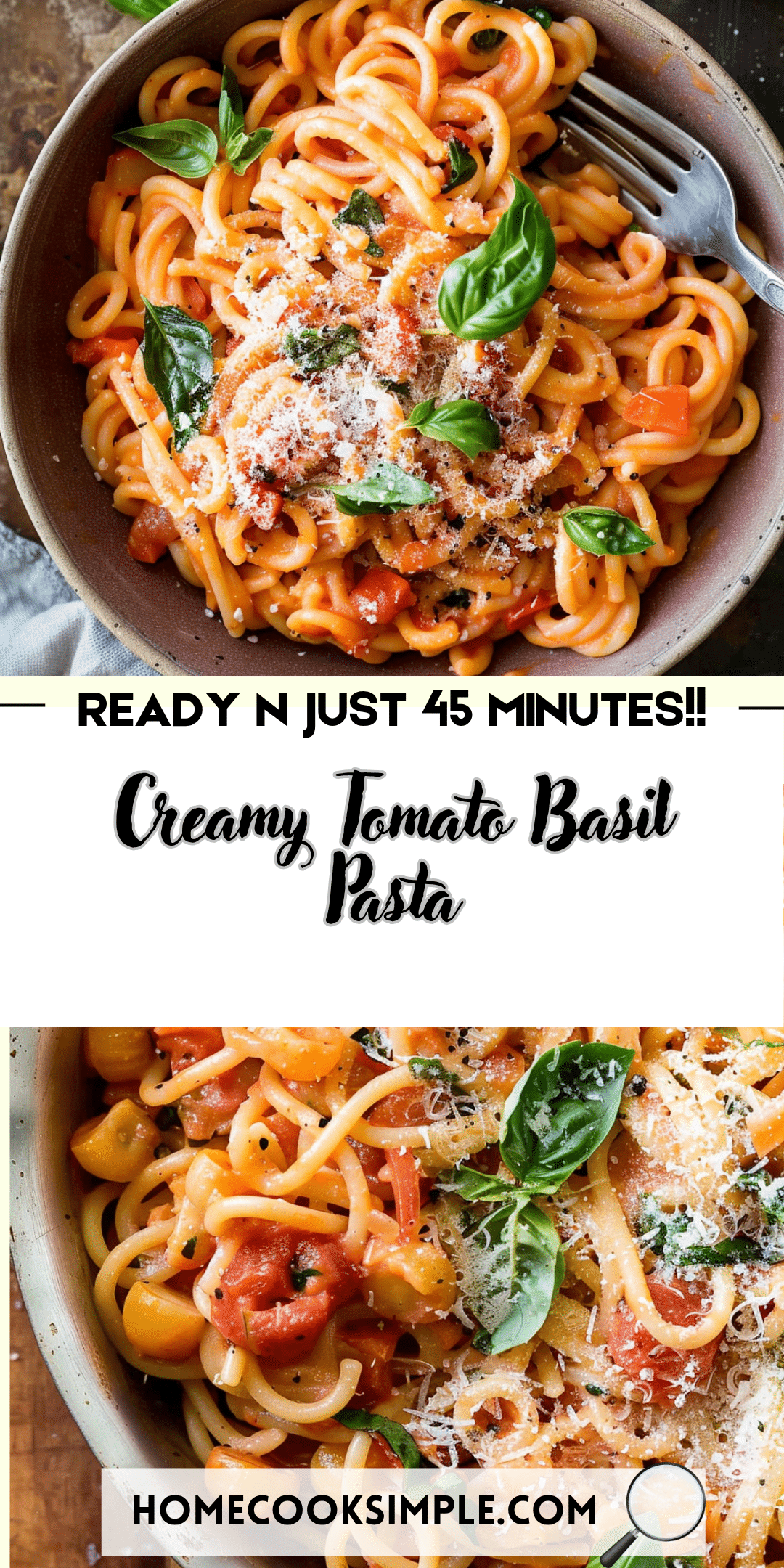Best Creamy Tomato Basil Pasta - Home Cook Simple