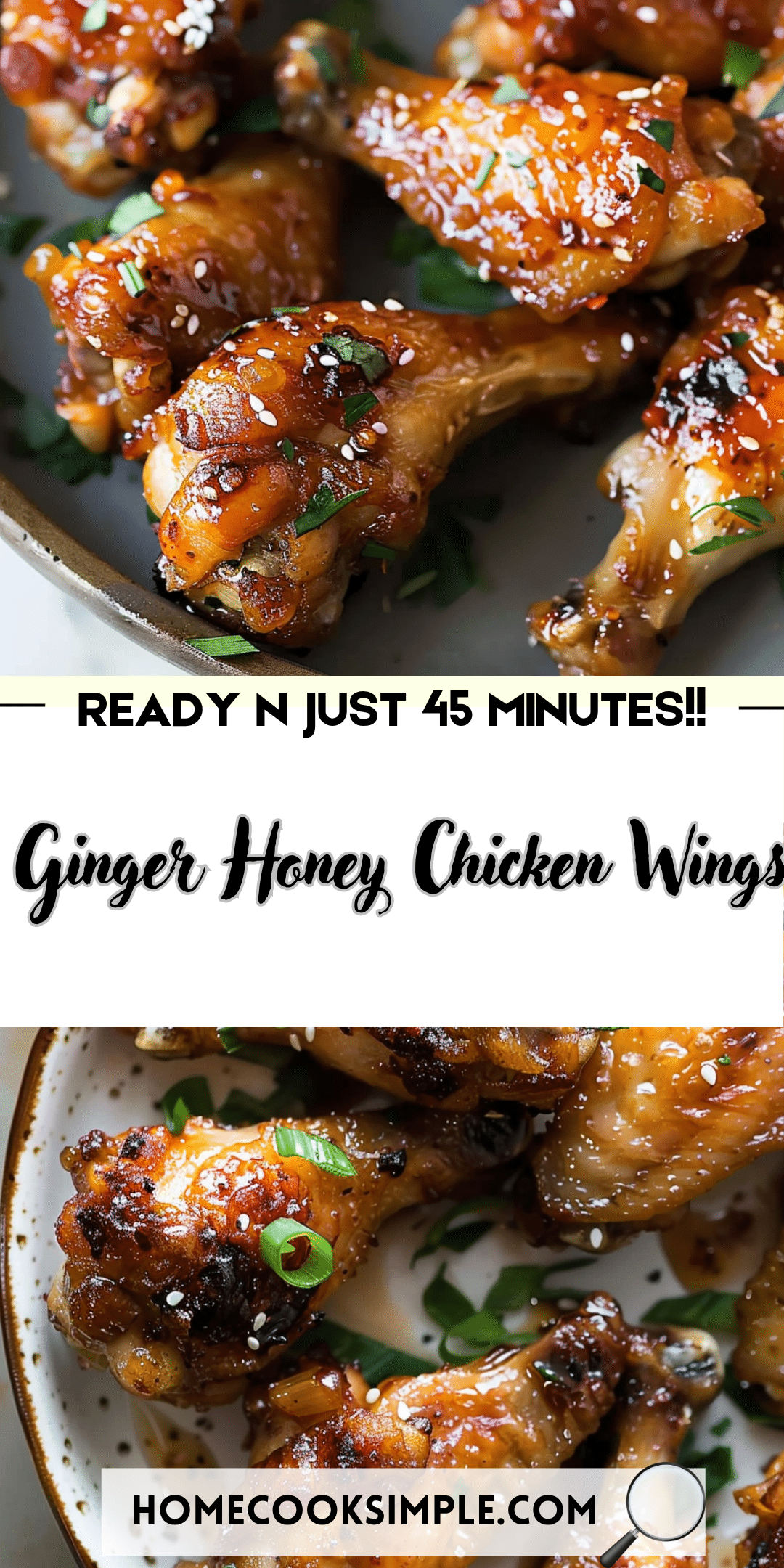 Ginger Honey Chicken Wings - Home Cook Simple