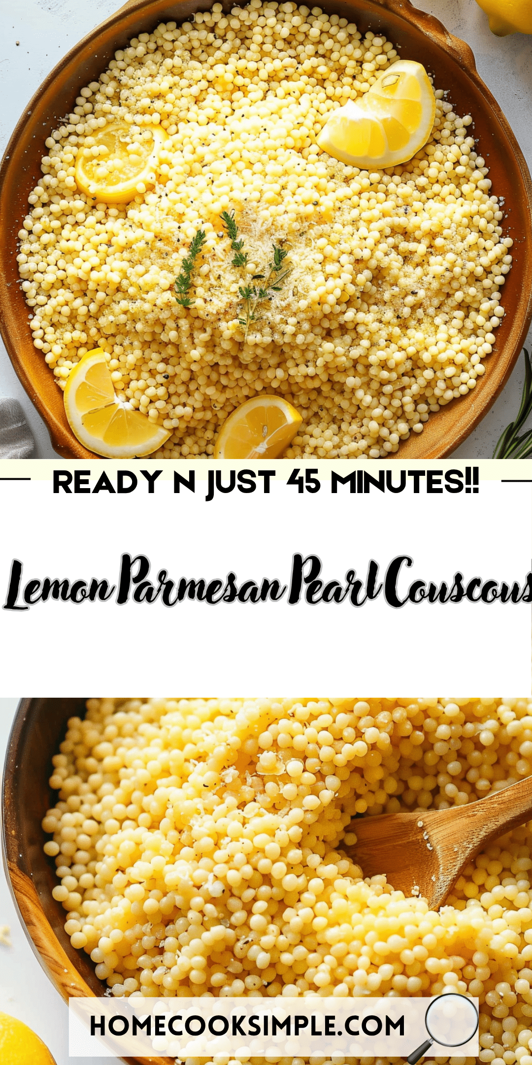 Lemon Parmesan Pearl Couscous - Home Cook Simple