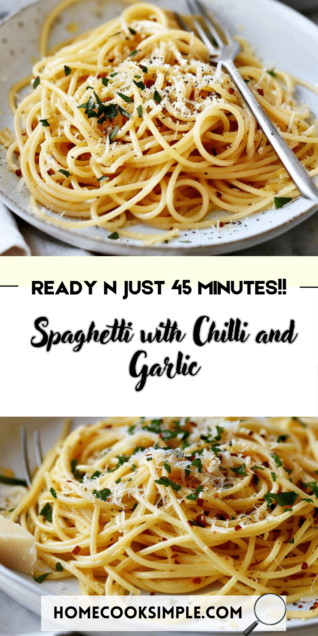 Spaghetti with Chilli and Garlic - Home Cook Simple