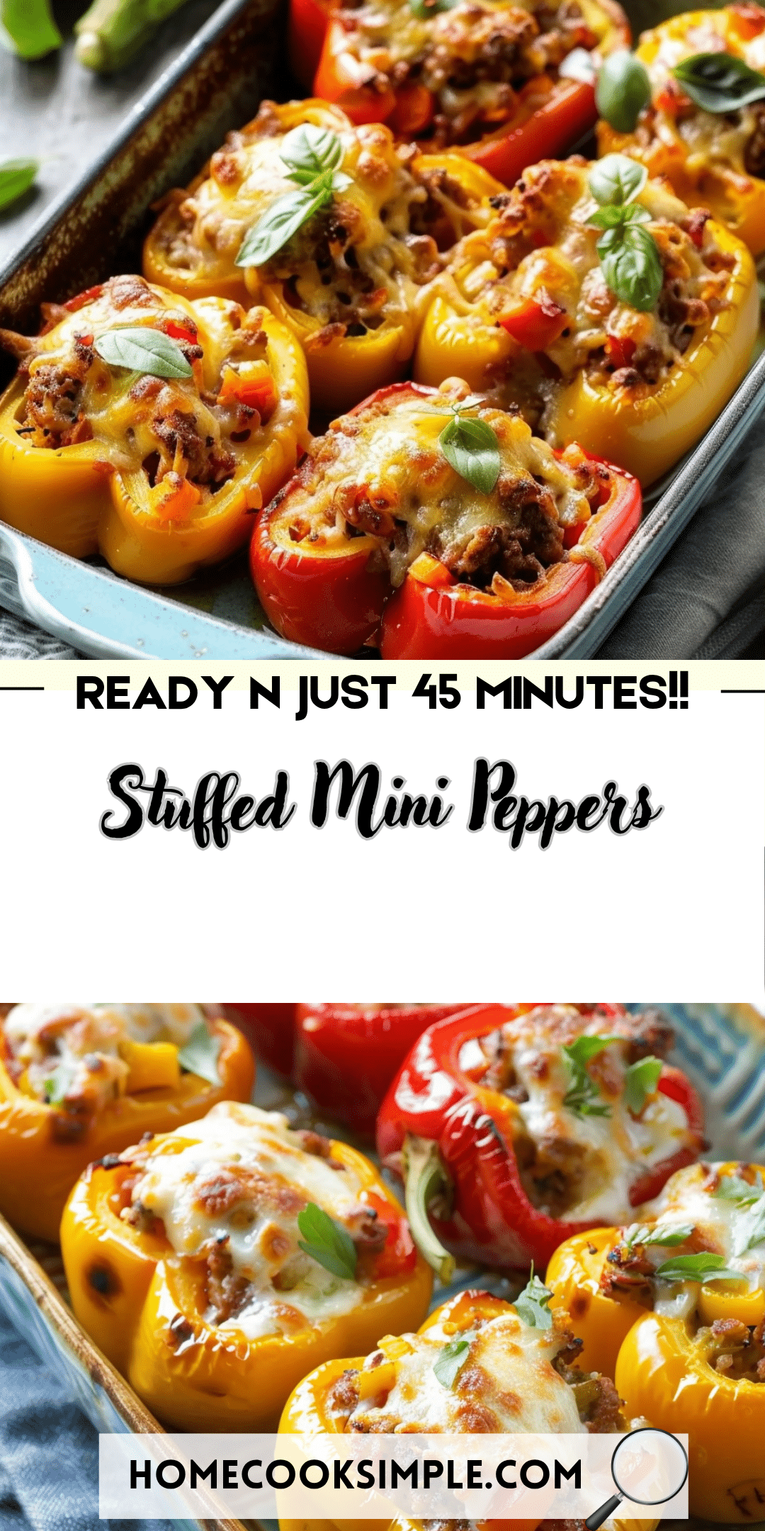 Stuffed Mini Peppers - Home Cook Simple