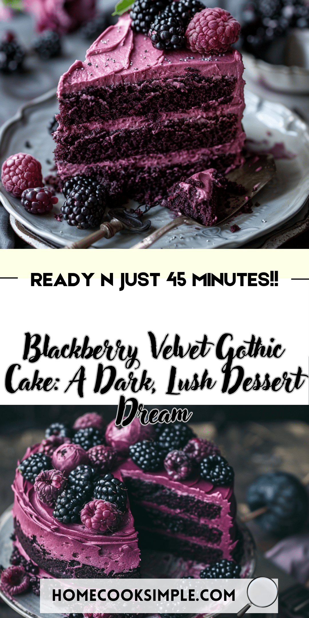 Blackberry Velvet Gothic Cake: A Dark, Lush Dessert Dream - Home Cook ...