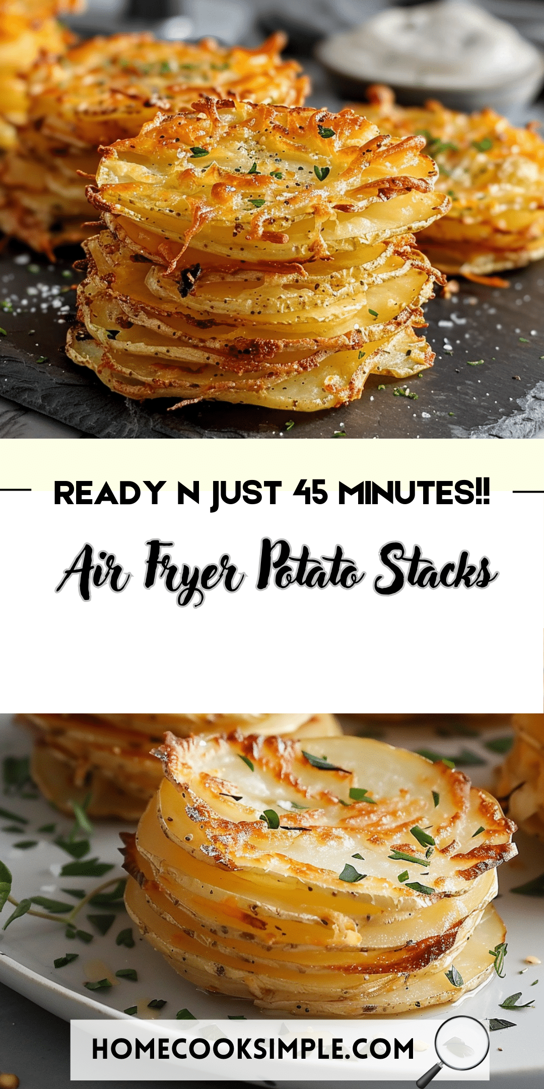 Air Fryer Potato Stacks - Home Cook Simple