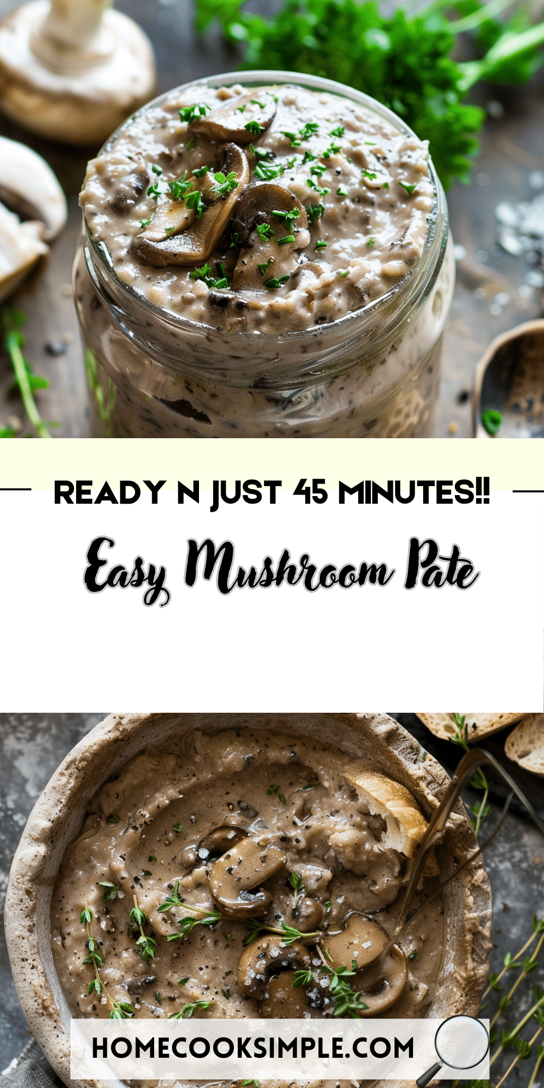 Easy Mushroom Pate - Home Cook Simple