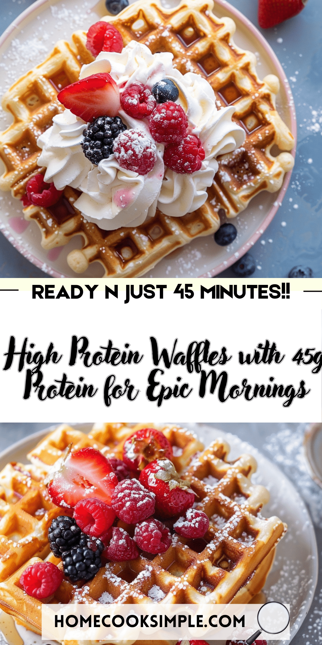 High Protein Waffles with 45g Protein for Epic Mornings - Home Cook Simple