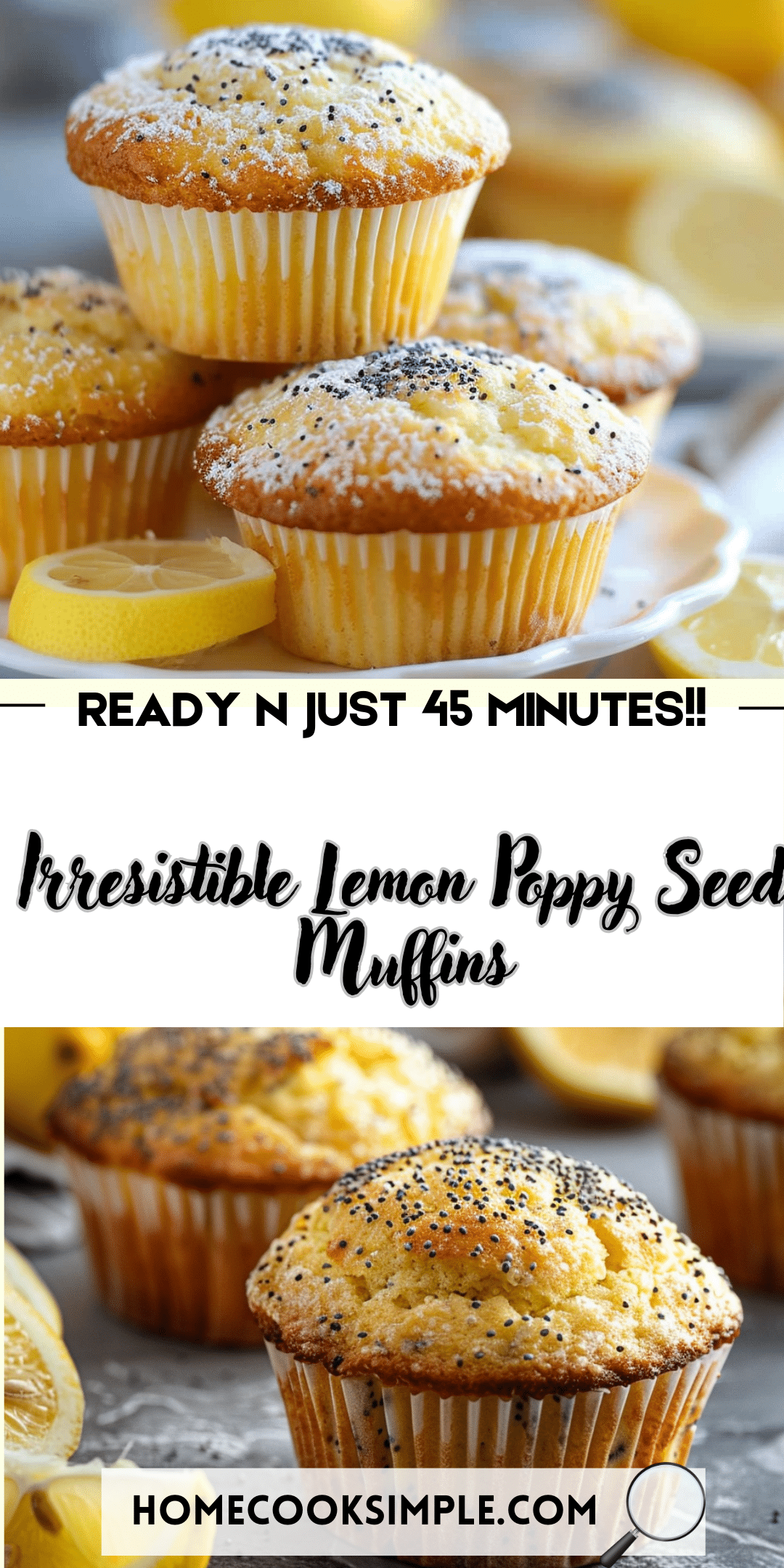 Irresistible Lemon Poppy Seed Muffins - Home Cook Simple