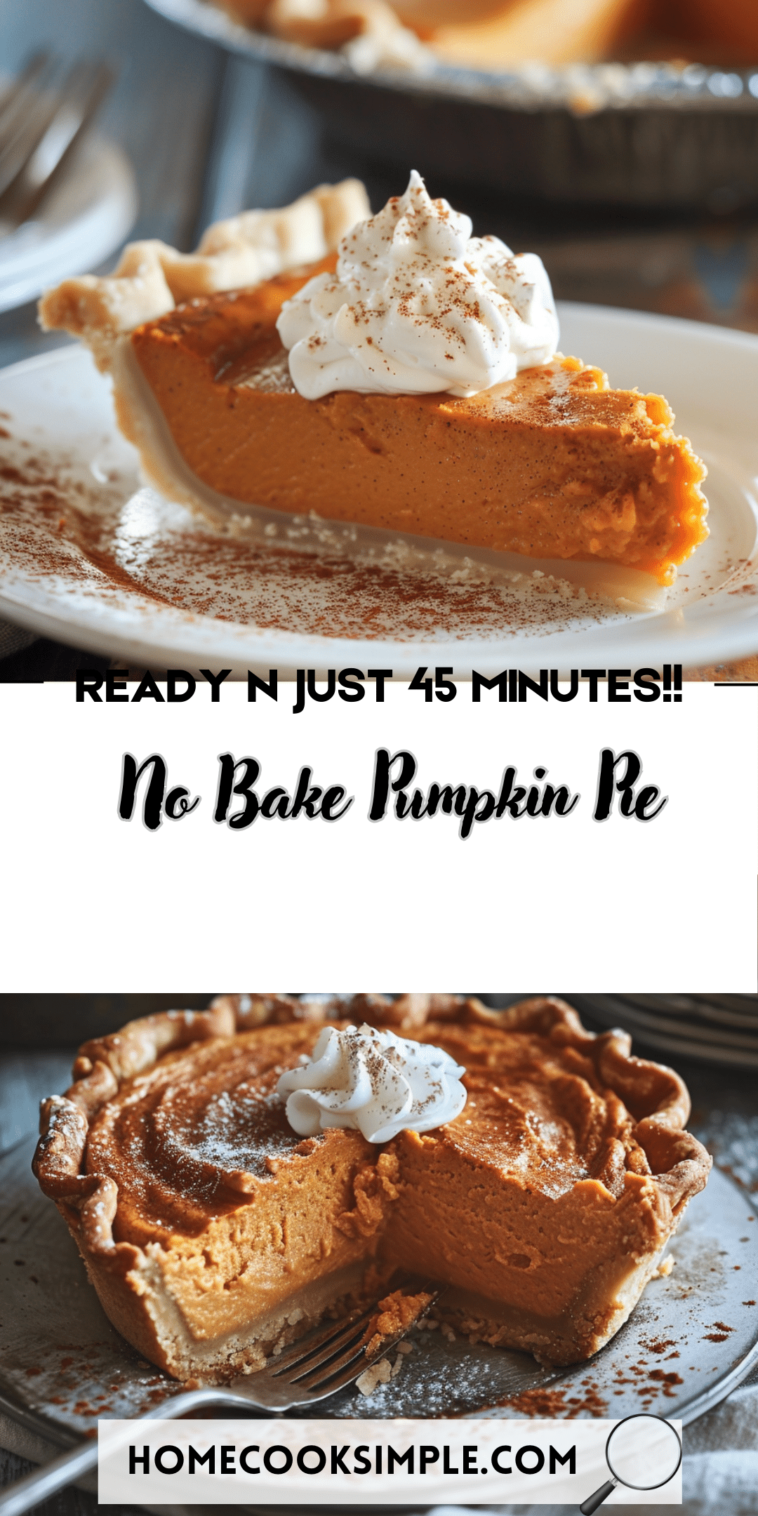No Bake Pumpkin Pie - Home Cook Simple