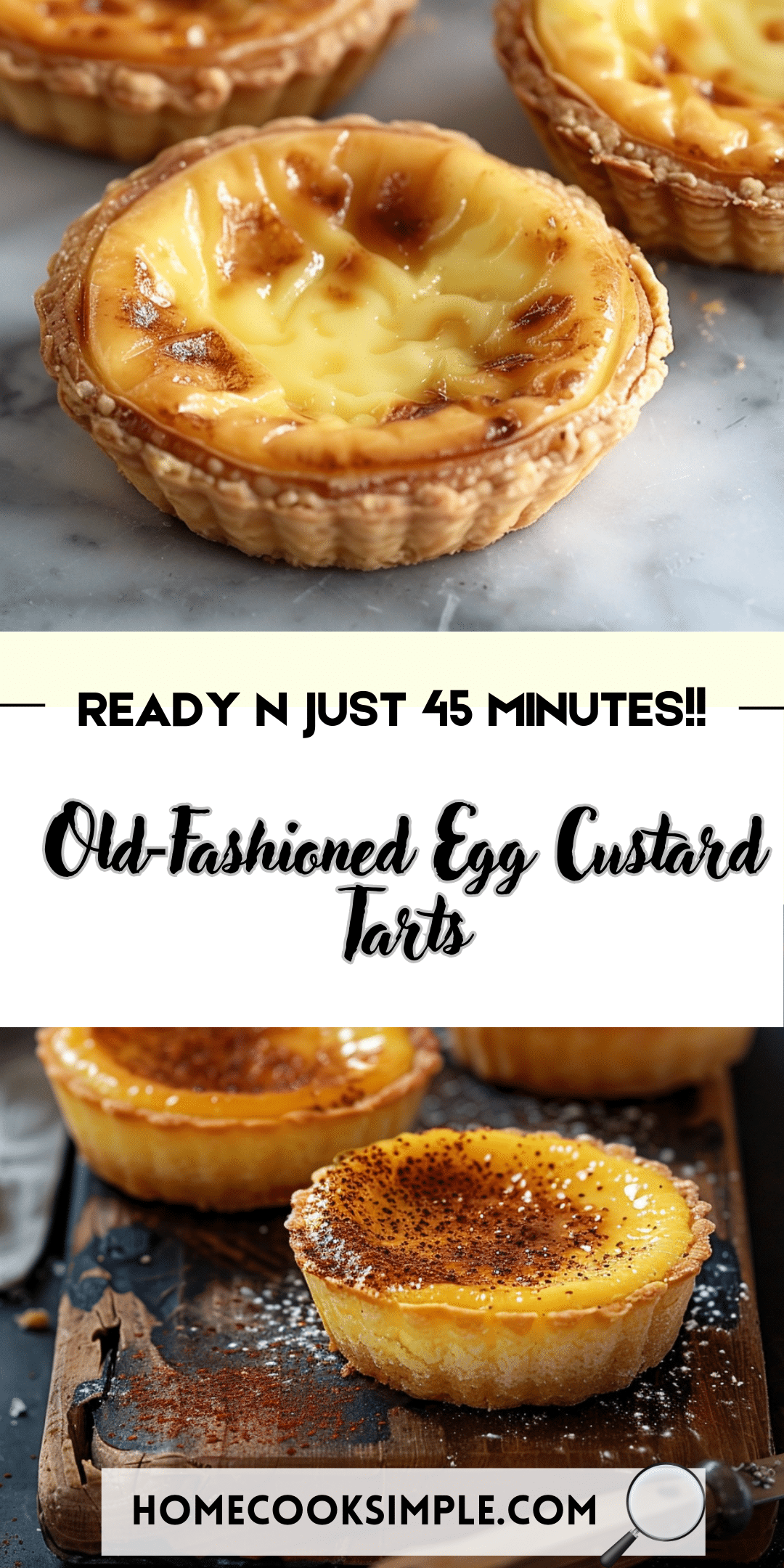 Old‑Fashioned Egg Custard Tarts - Home Cook Simple