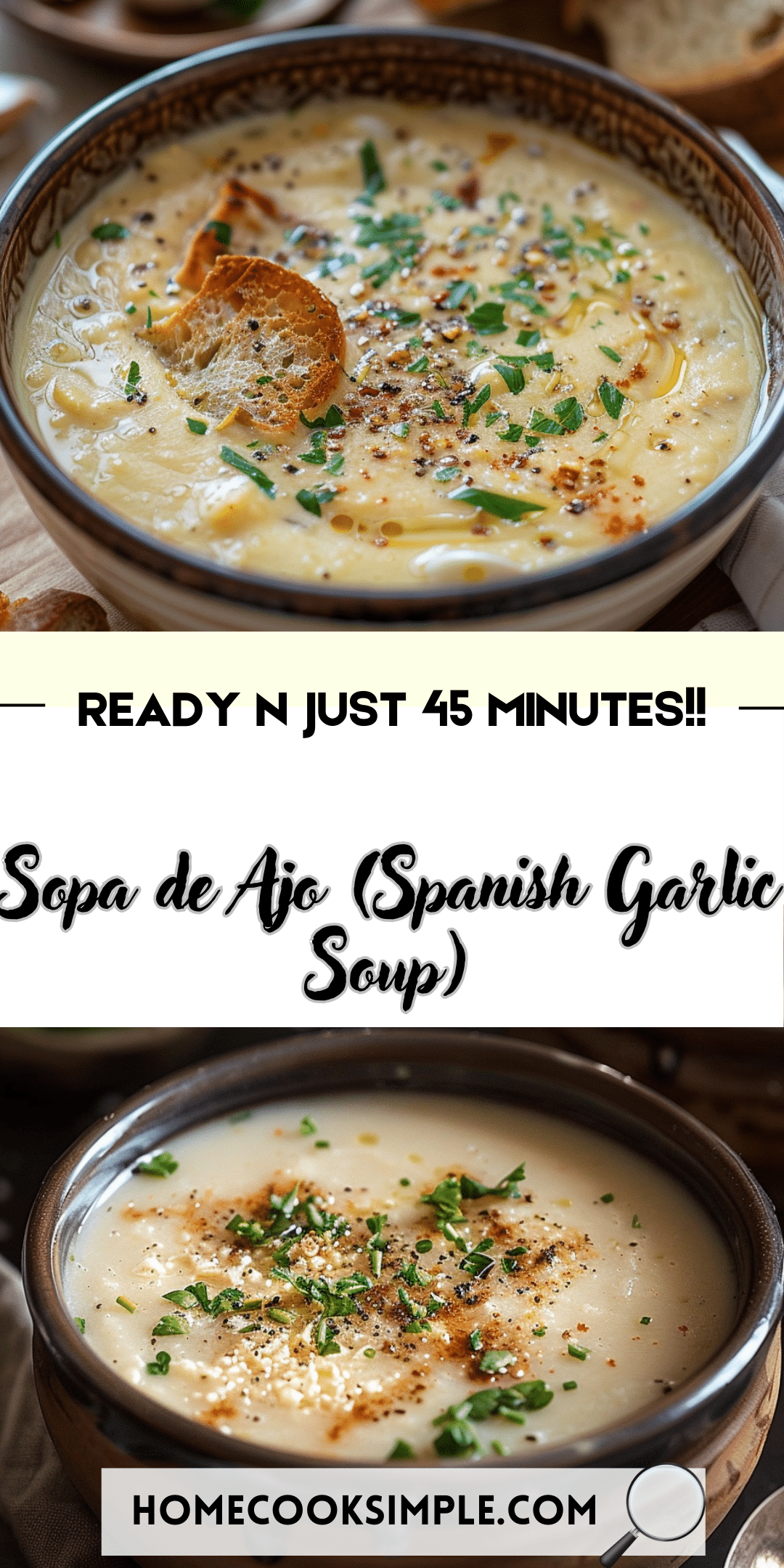 Sopa de Ajo (Spanish Garlic Soup) - Home Cook Simple