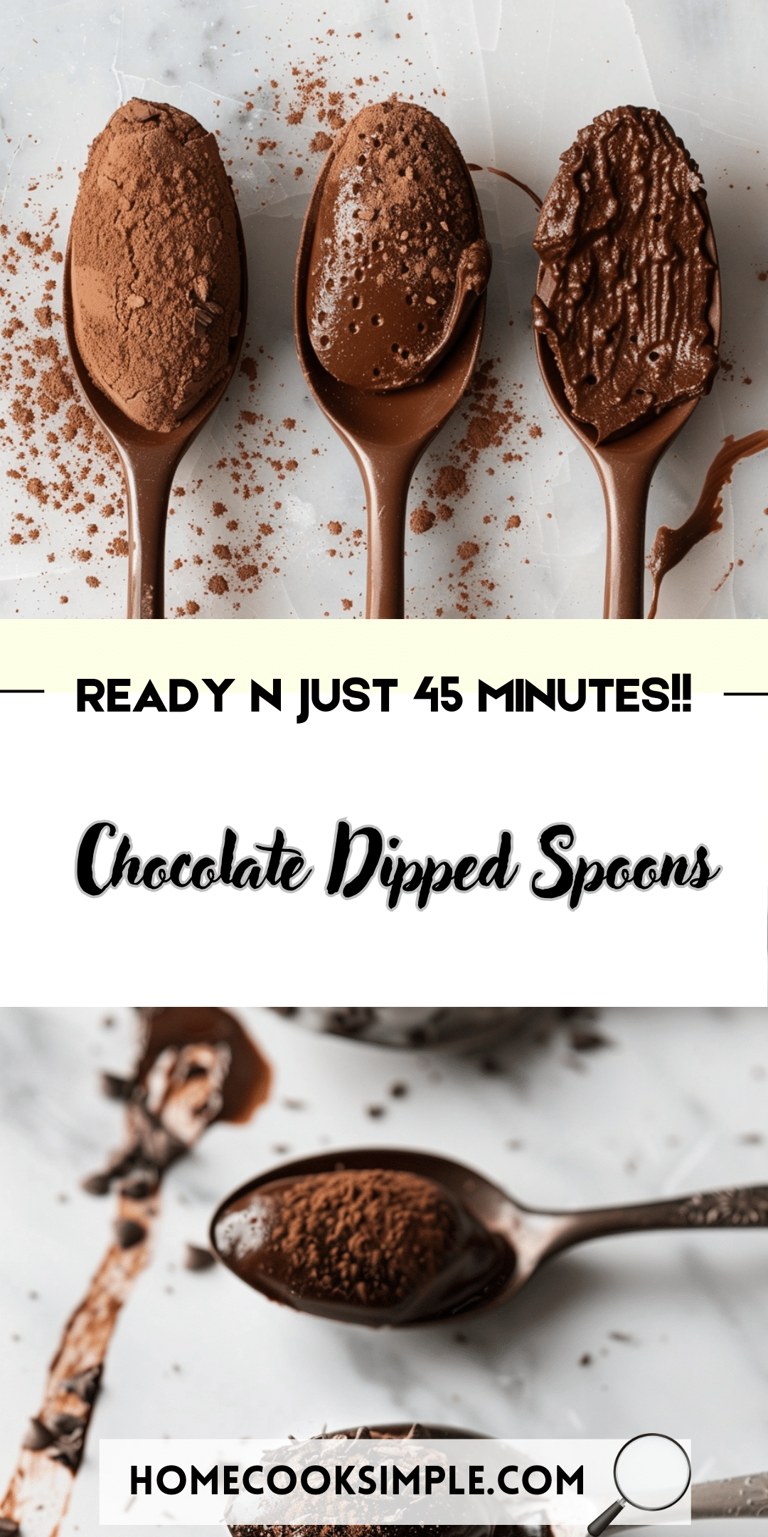 Chocolate Dipped Spoons - Home Cook Simple