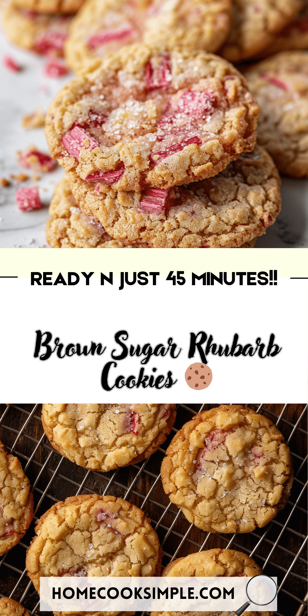 Best Brown Sugar Rhubarb Cookies - Home Cook Simple