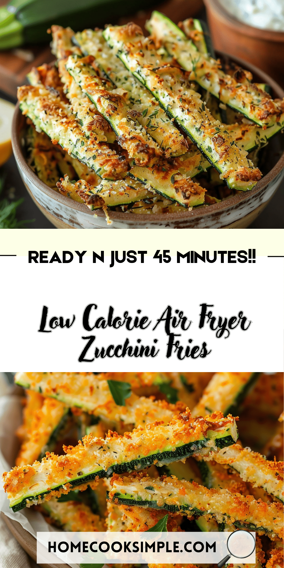 Best Low Calorie Air Fryer Zucchini Fries - Home Cook Simple