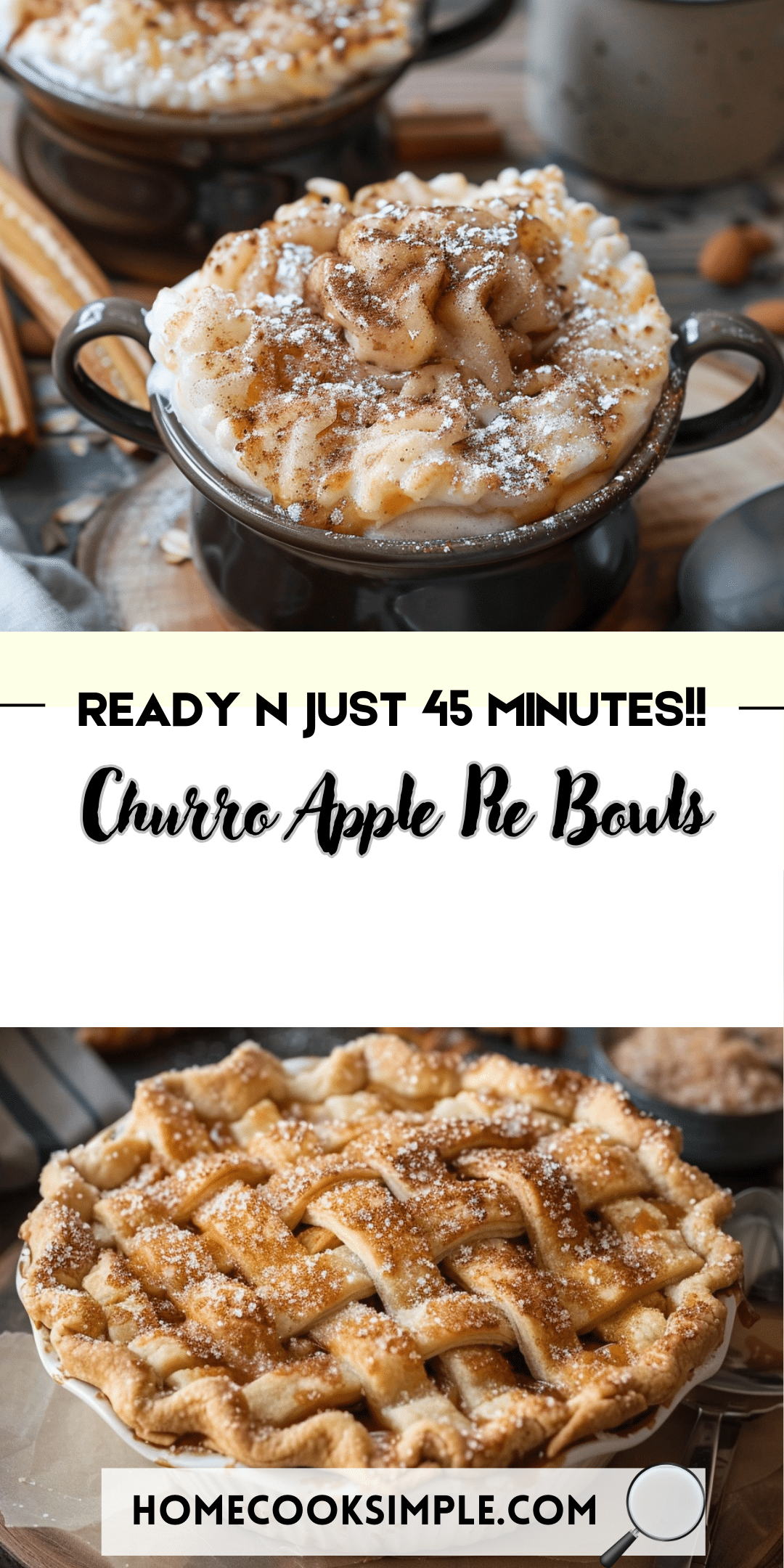 Churro Apple Pie Bowls - Home Cook Simple