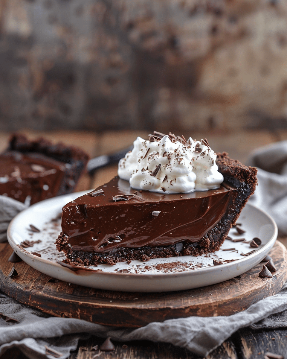 3 Ingredient No Bake Chocolate Pie - Home Cook Simple
