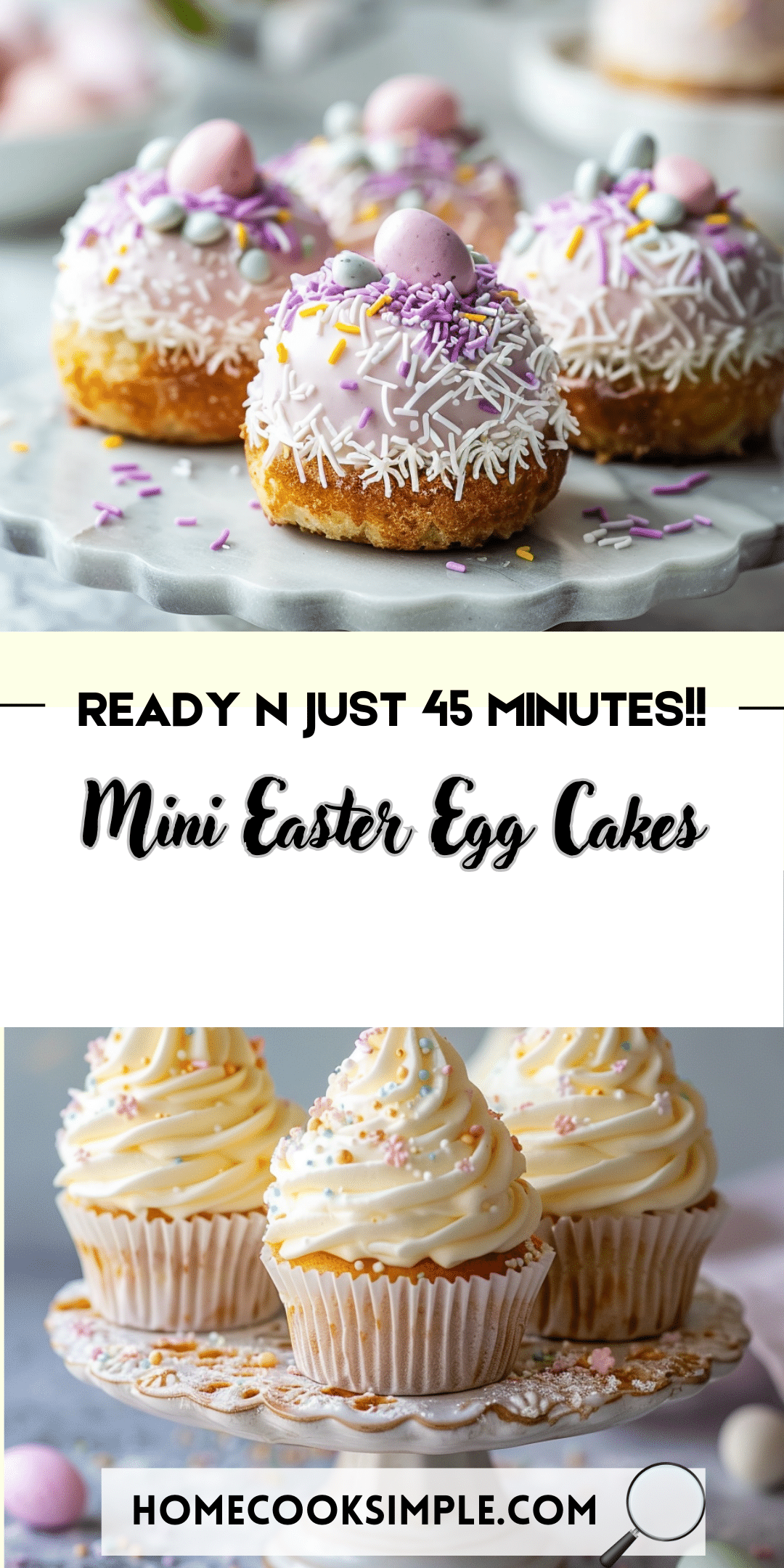 Mini Easter Egg Cakes - Home Cook Simple
