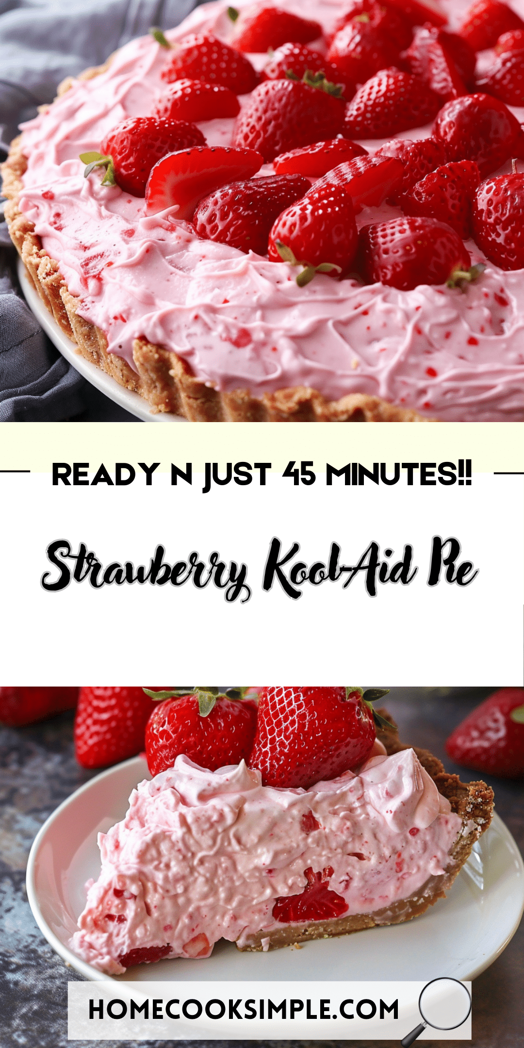 Strawberry Kool‑Aid Pie - Home Cook Simple