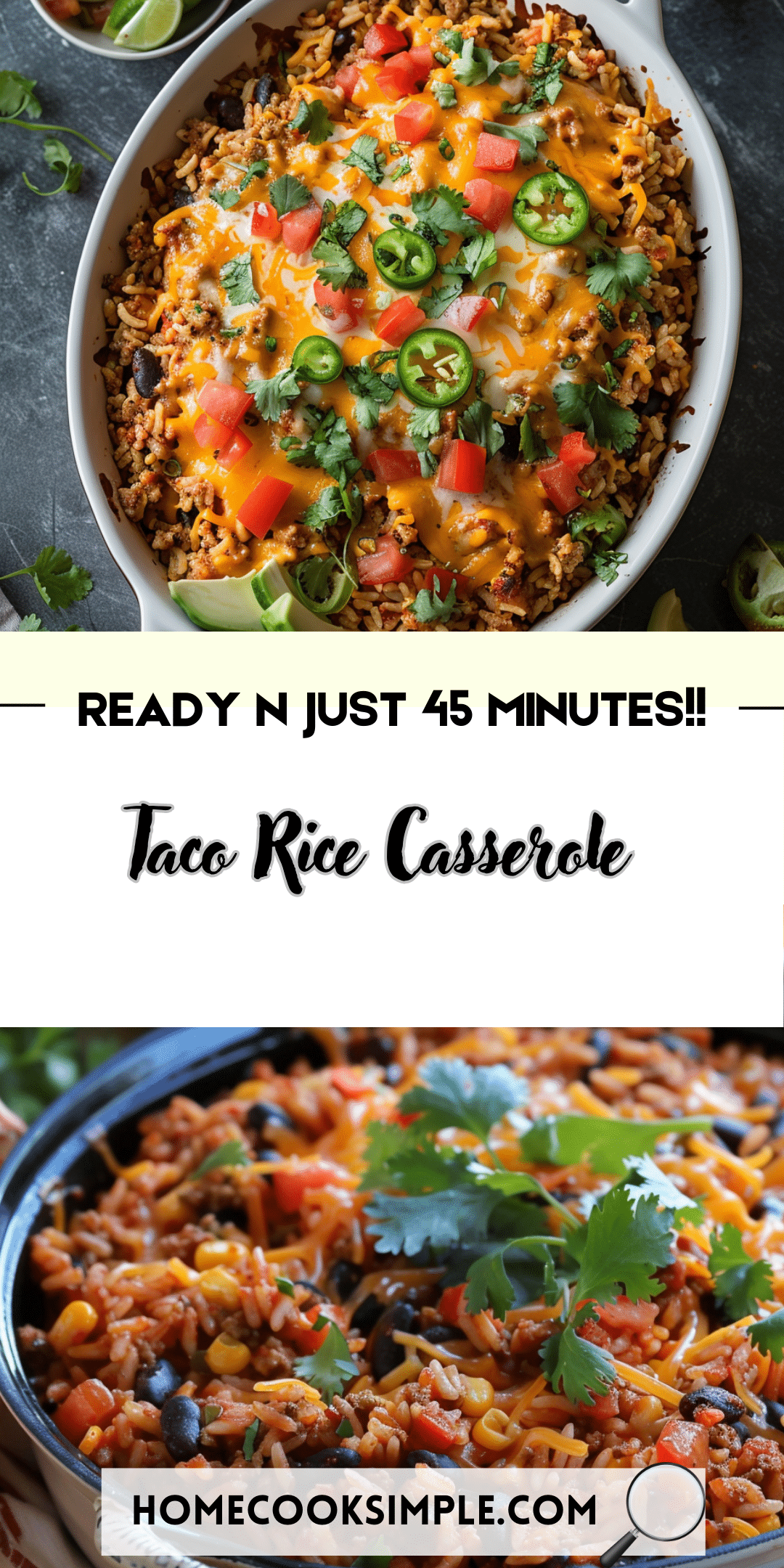 Taco Rice Casserole - Home Cook Simple