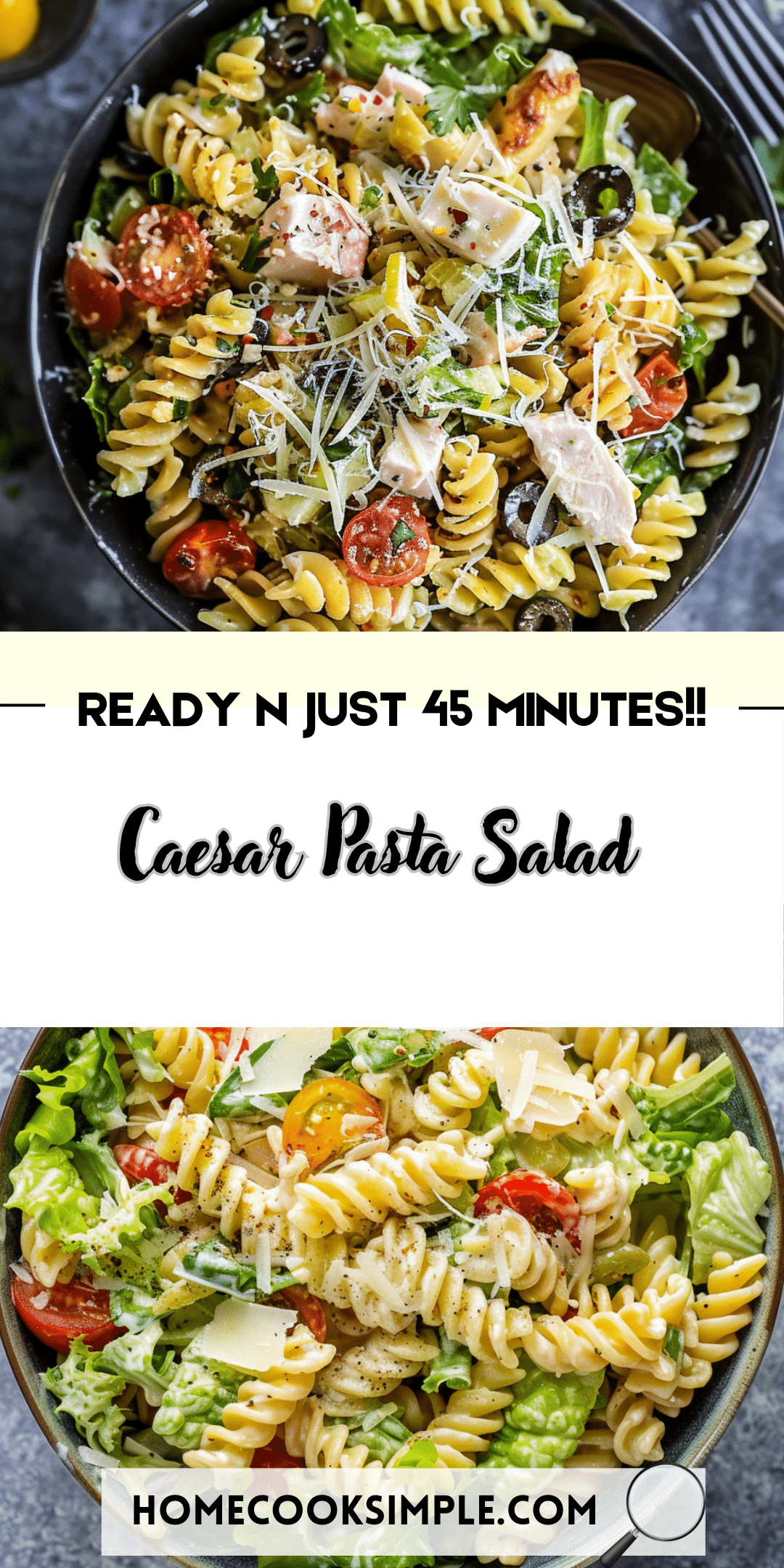 Caesar Pasta Salad - Home Cook Simple