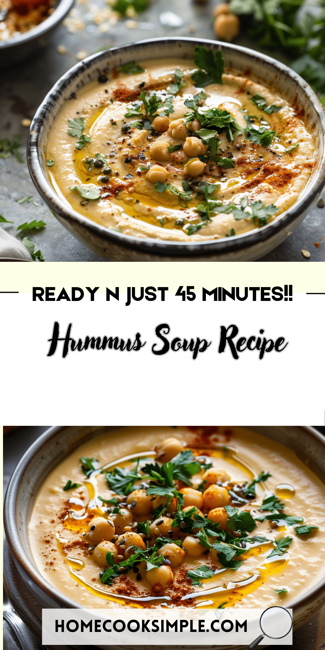 Hummus Soup Recipe - Home Cook Simple
