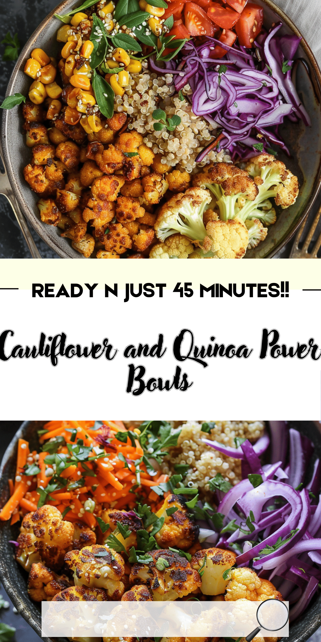 Cauliflower and Quinoa Power Bowls - Home Cook Simple
