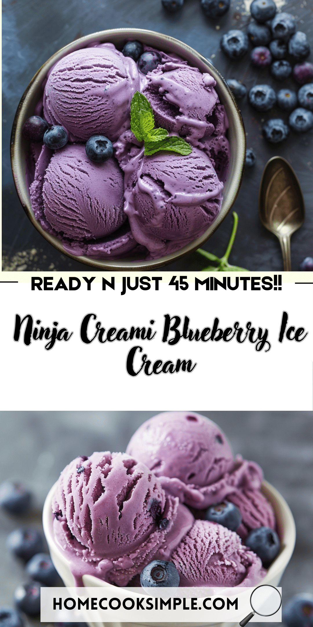 Ninja Creami Blueberry Ice Cream - Home Cook Simple