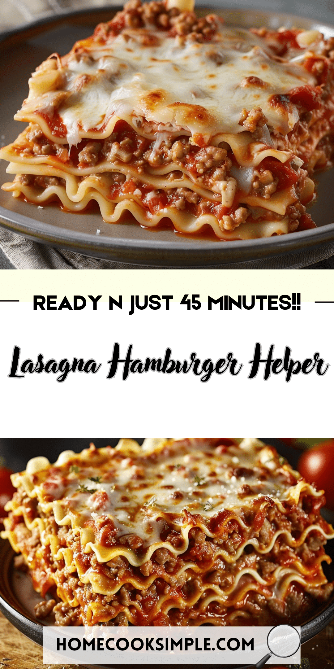 Lasagna Hamburger Helper - Home Cook Simple