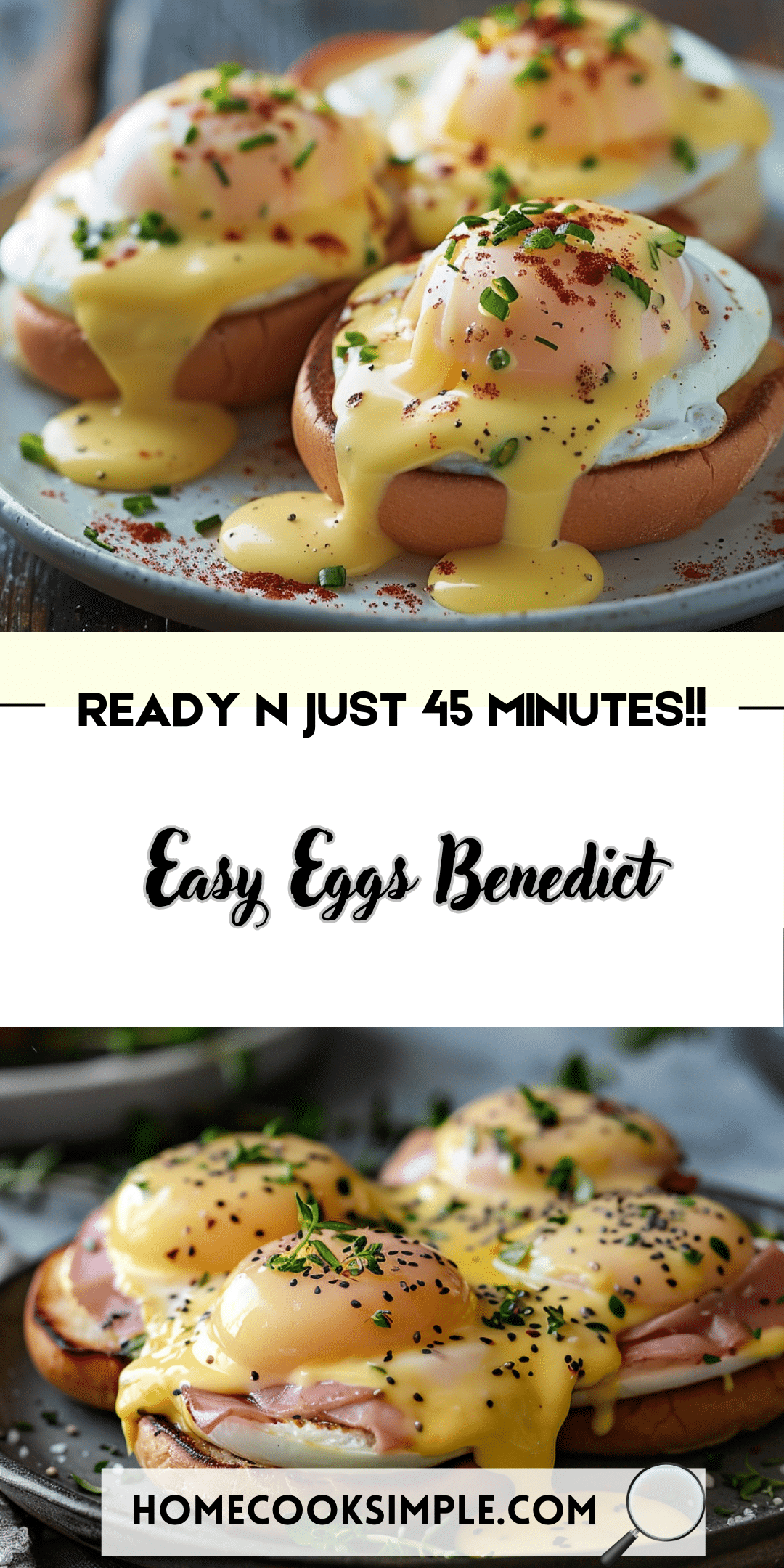 Easy Eggs Benedict - Home Cook Simple