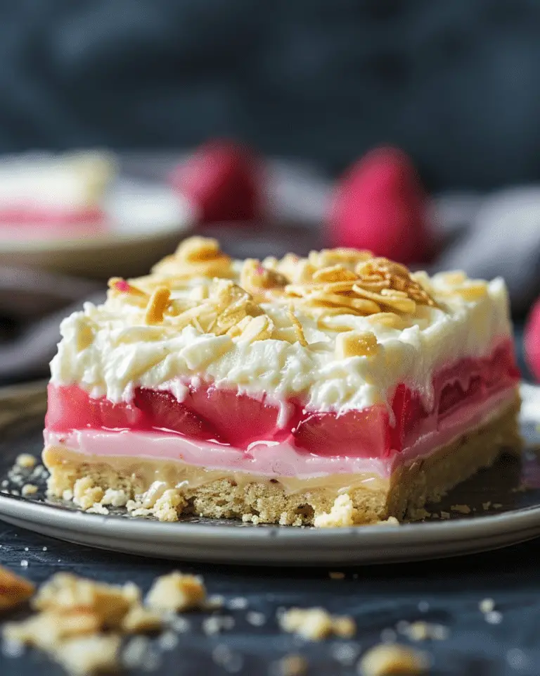 Best Rhubarb Pudding Bars - Home Cook Simple