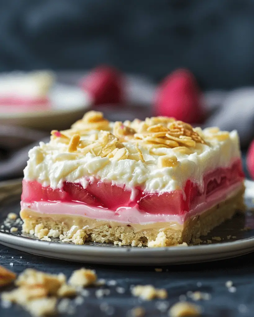 Best Rhubarb Pudding Bars - Home Cook Simple
