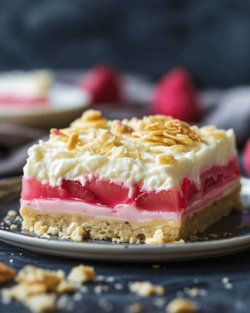Best Rhubarb Pudding Bars - Home Cook Simple