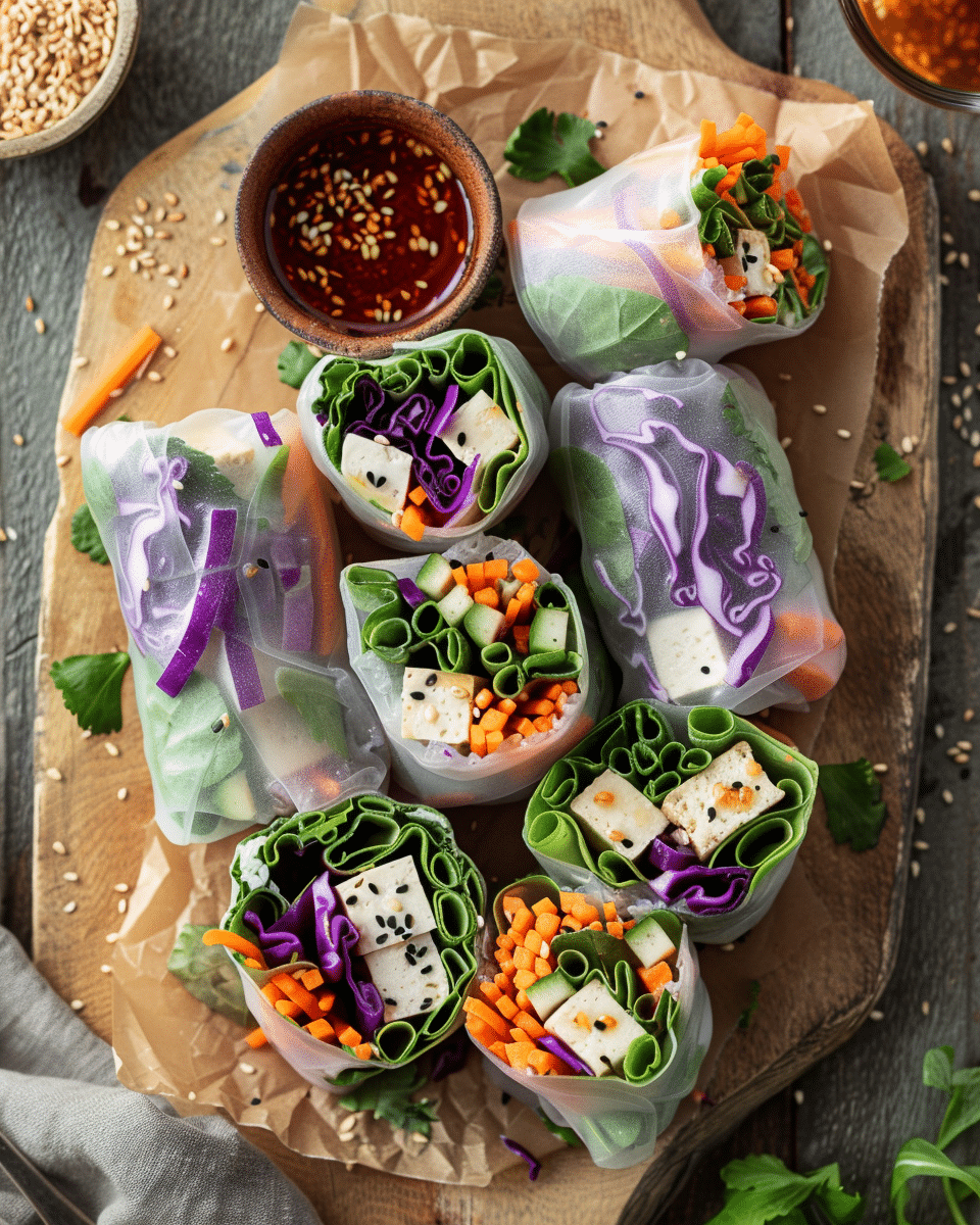 Giant Tofu Summer Rolls - Home Cook Simple