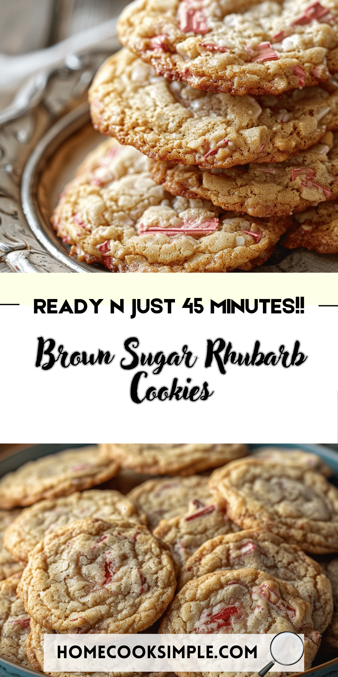 Brown Sugar Rhubarb Cookies - Home Cook Simple