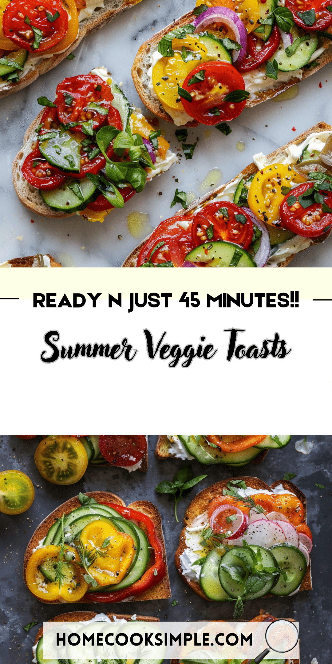 Summer Veggie Toasts - Home Cook Simple