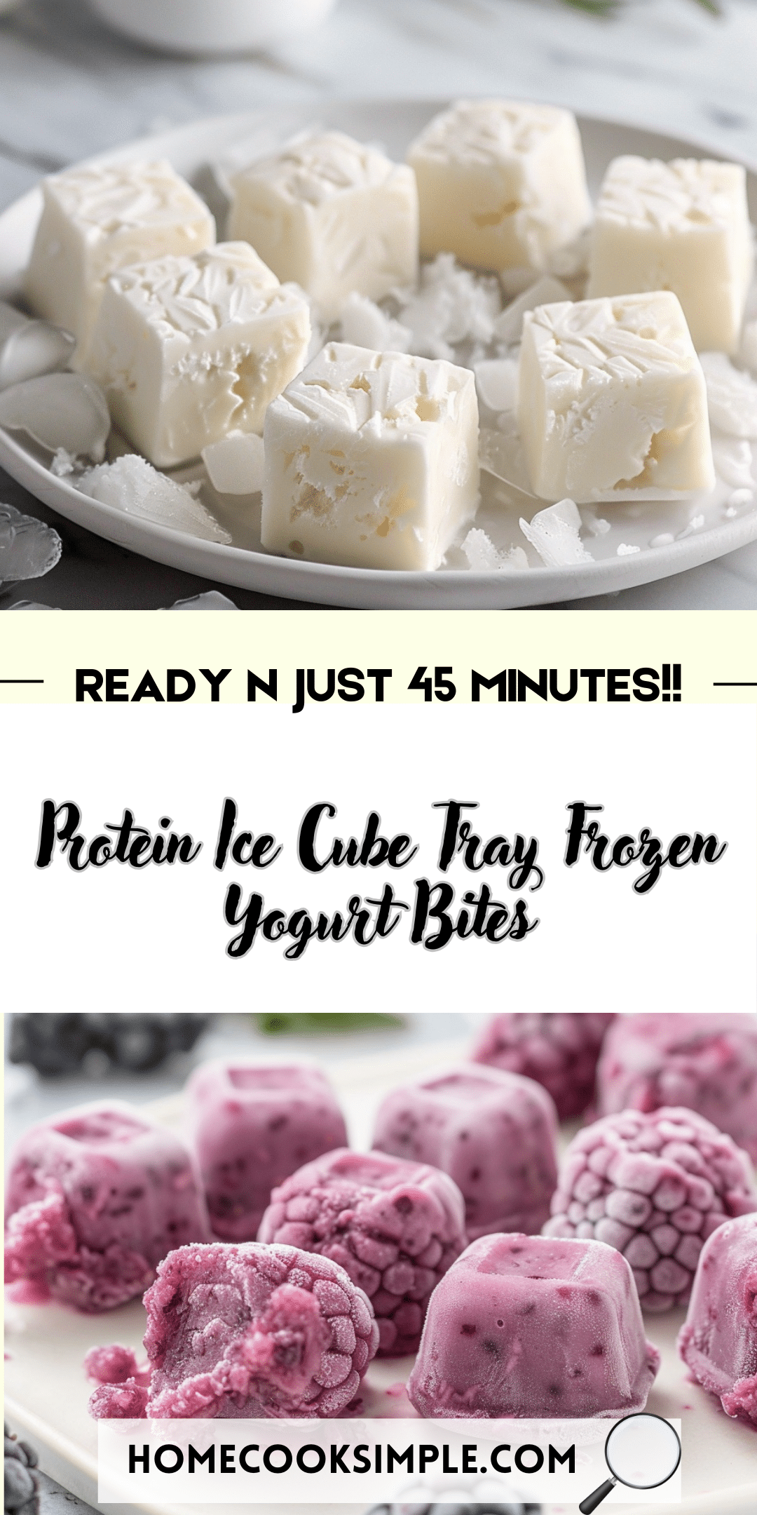 Protein Ice Cube Tray Frozen Yogurt Bites - Home Cook Simple