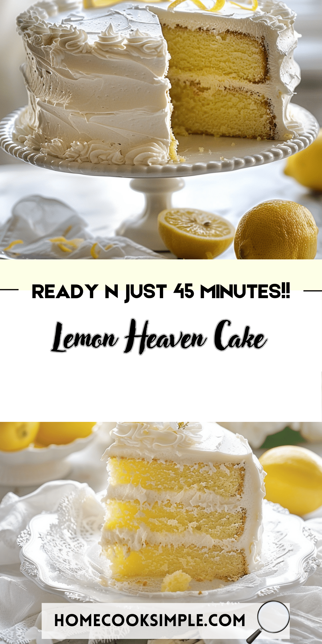 Lemon Heaven Cake - Home Cook Simple