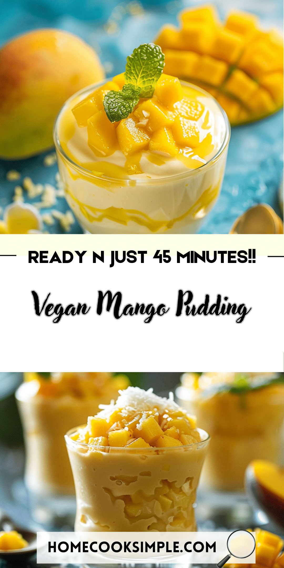 Vegan Mango Pudding - Home Cook Simple