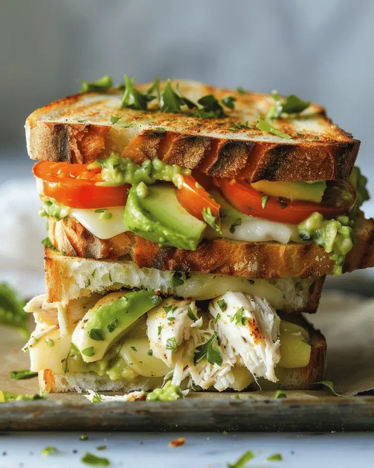 Chicken Avocado Melt Sandwich - Home Cook Simple